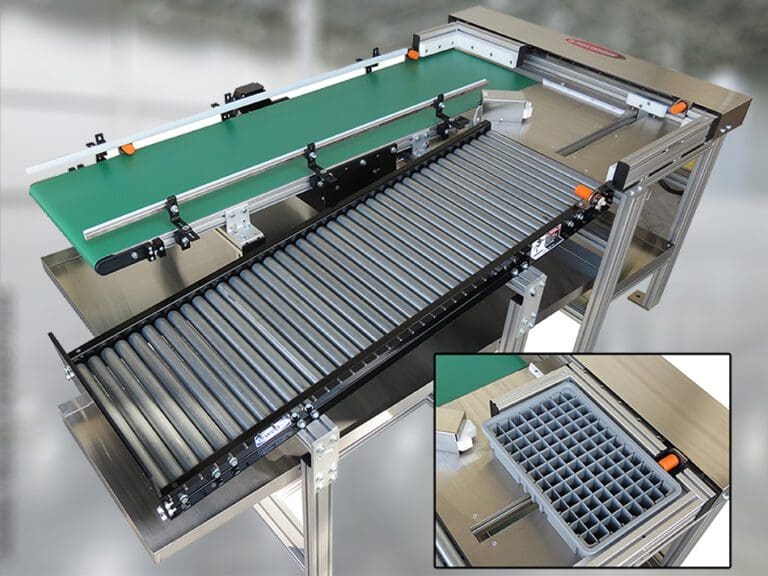 Belt Conveyor Tray Feeder – Automatic Tray Placement for Robotic Load ...